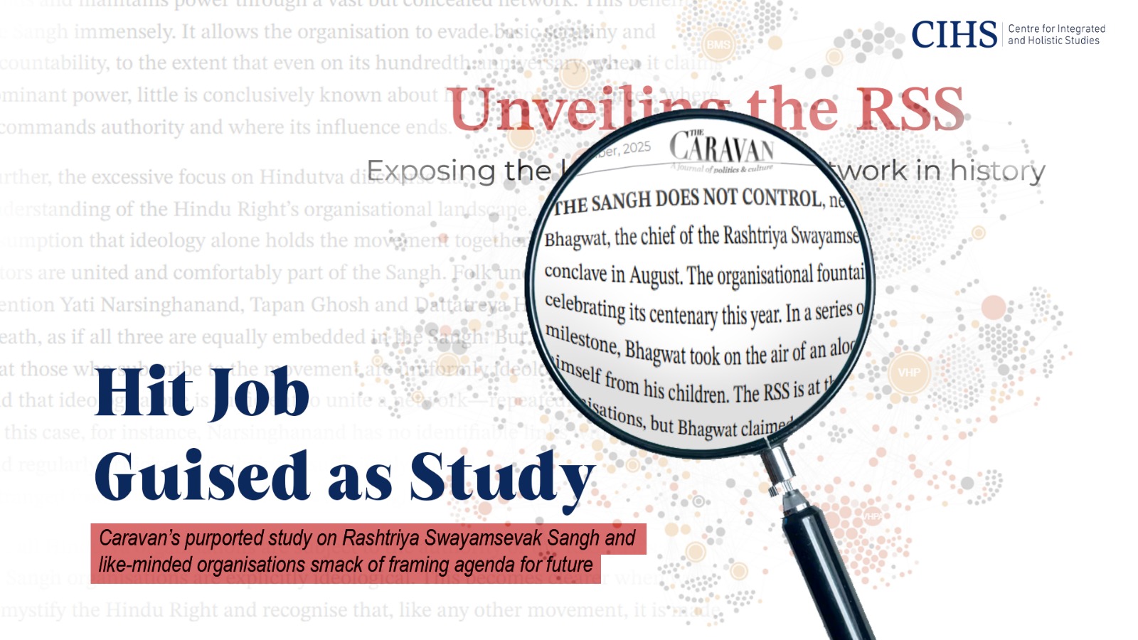 Hit Job Guised as Study – CIHS – Centre for Integrated and Holistic Studies